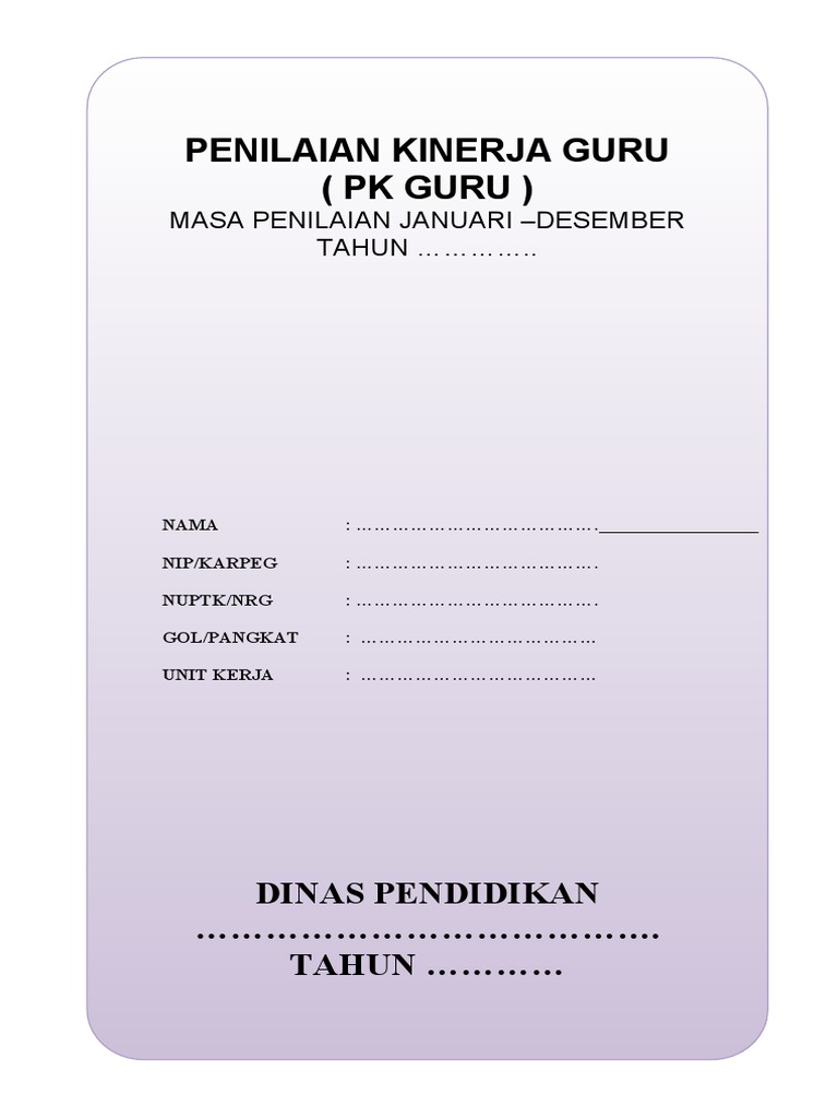 Contoh Instrumen PKG | PDF