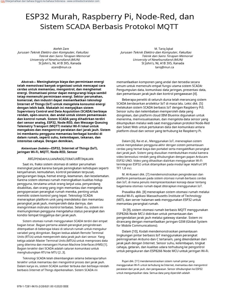 Low Cost ESP32 Raspberry Pi Node Red and - En.id | PDF