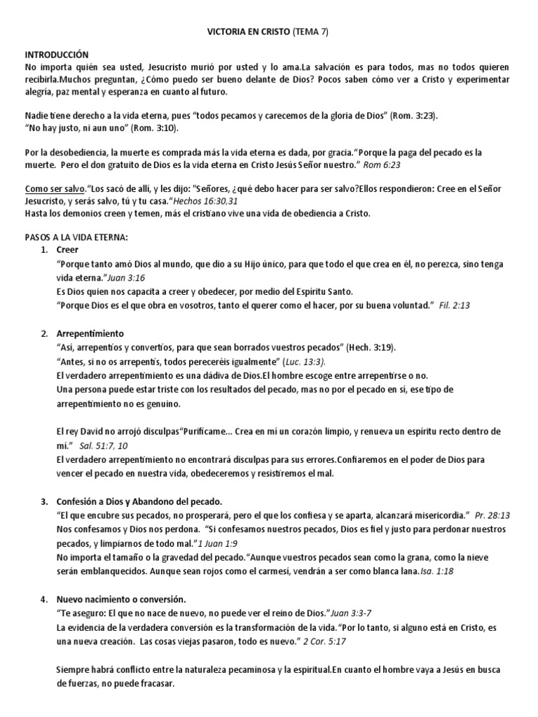 Victoria en Cristo | PDF | Pecado | Jesús