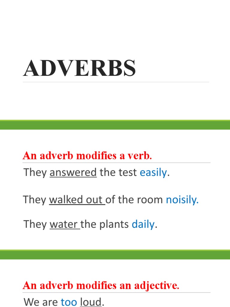 ADVERBS | PDF | Adverb | Syntax