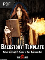 Character Backstory Template | PDF | Games & Activities | Self-Improvement