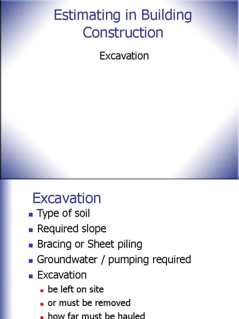 CCEC Lec06.1 Excavation | PDF | Density | Area