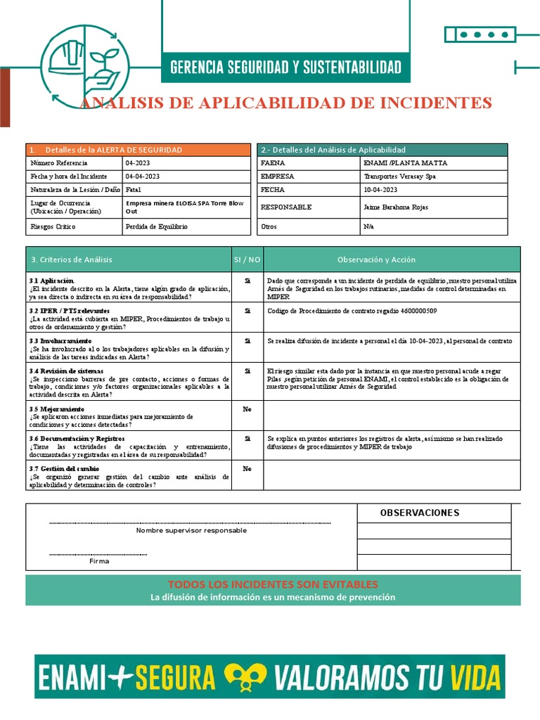 ANALISIS DE APLICABILIDAD | PDF