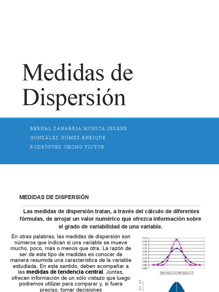 Medidas de Dispersión en Estadística | PDF | Dispersión estadística ...