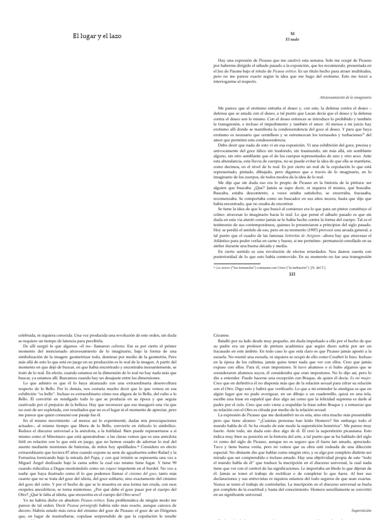 7 - Miller El Nudo Capitulo XI | PDF | Jacques Lacan | Verdad