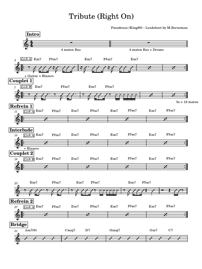 Tribute (RightOn) - The Pasadenas | PDF