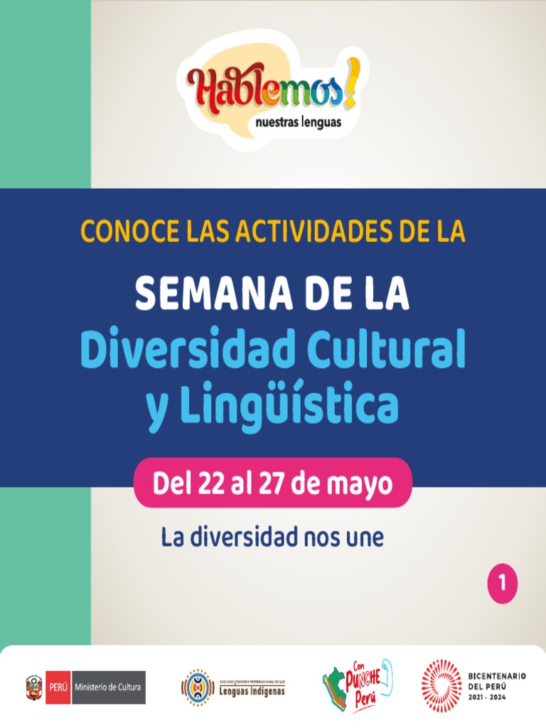 Programa Semana de La Diversidad Cultural y Linguistica | PDF | Perú | Comunicación humana