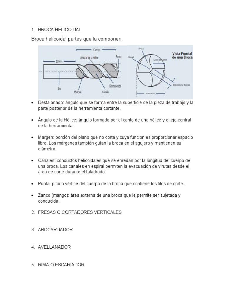 Broca Helicoidal | PDF