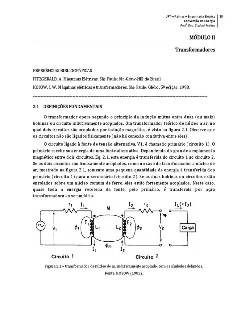 M Dulo II - Transformadores - Parte 1 | PDF | Transformador | Rede elétrica