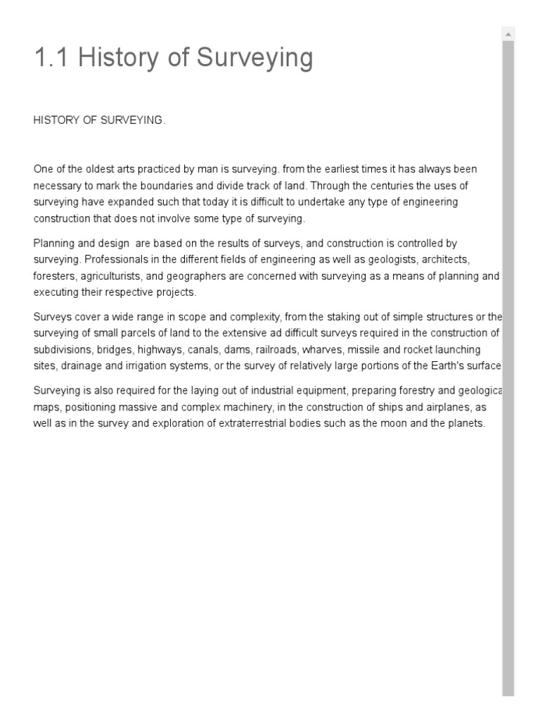 Evolution of Surveying Practices | PDF | Science & Mathematics