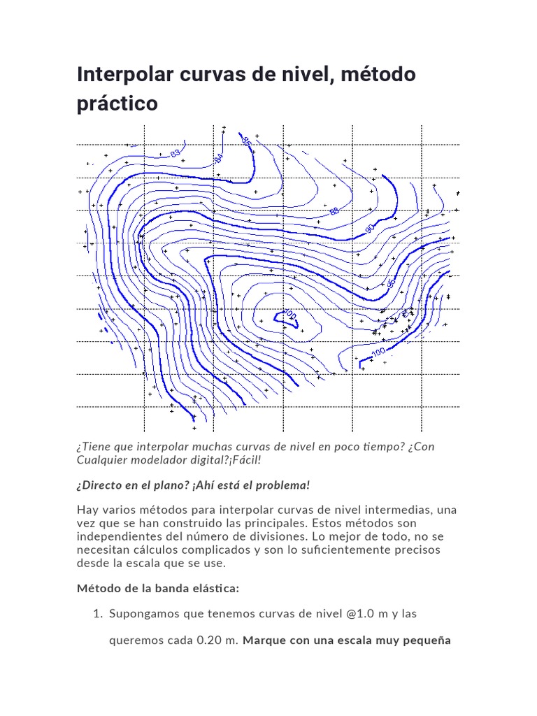Método Práctico para Interpolar Curvas de Nivel | PDF