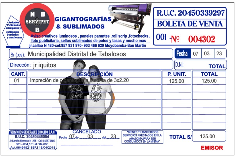 Boleta | PDF