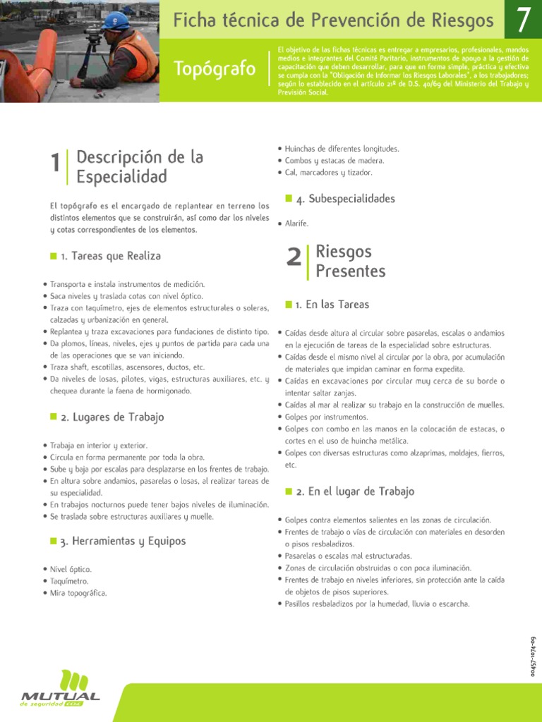 Ficha Tecnica Topografo | PDF