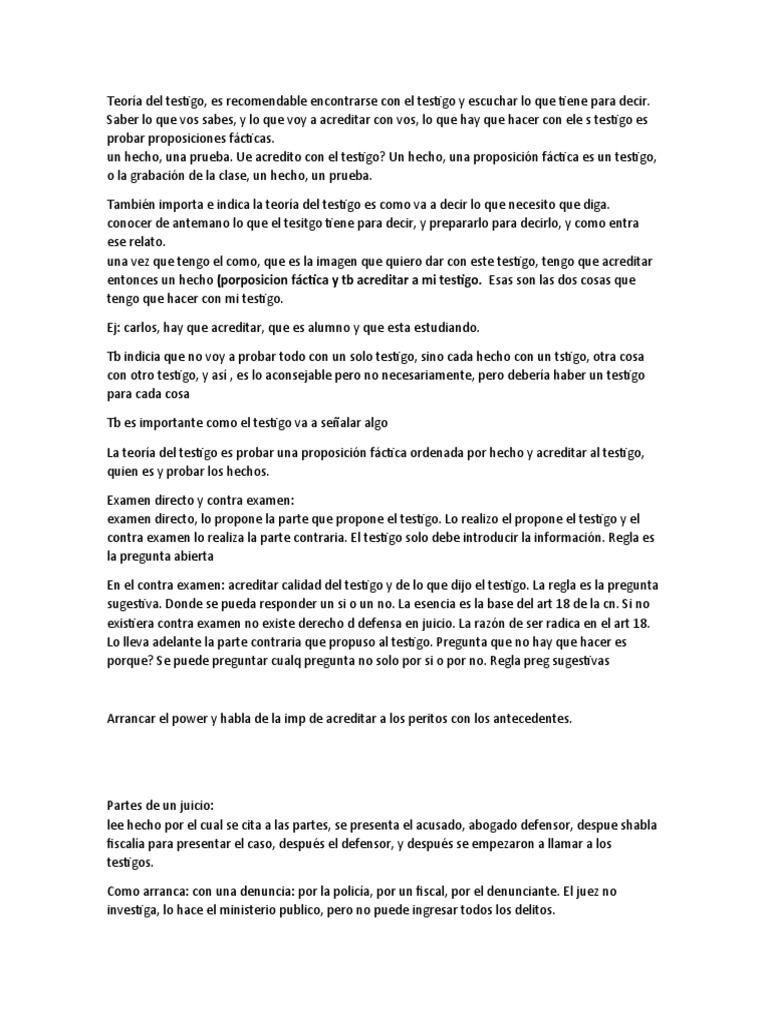 Teoria Del Testigo Pdf Testigo Fiscal