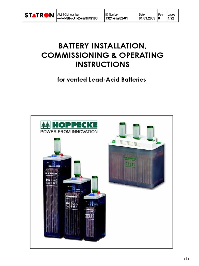 Battery Installation & Commissioning Guide | PDF | Galvanic Cells ...
