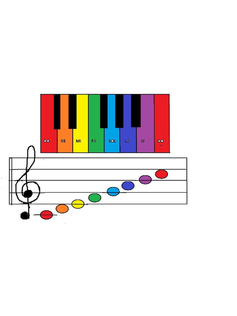 PIANO DE CARTULINA - MÚSICA EN COLORES | PDF