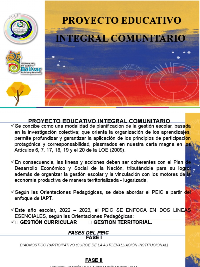 Diapositiva Peic | PDF | Pedagogía | Plan de estudios