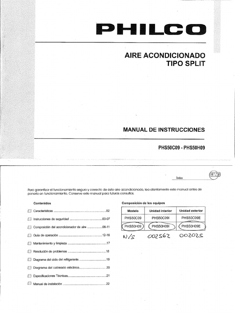 Philco Aire Acond | PDF