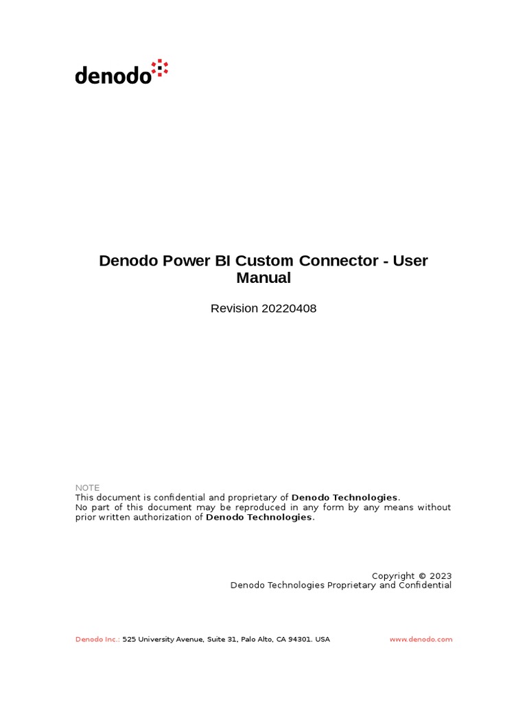 Denodo Power BI Custom Connector | PDF | Microsoft Windows | Computer File