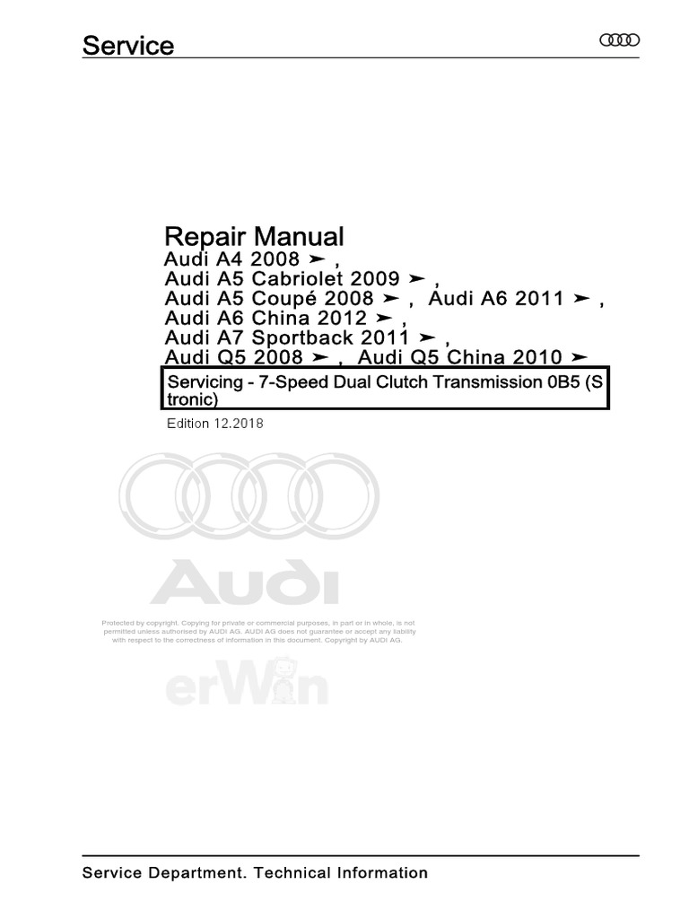 Service | PDF | Audi | Clutch