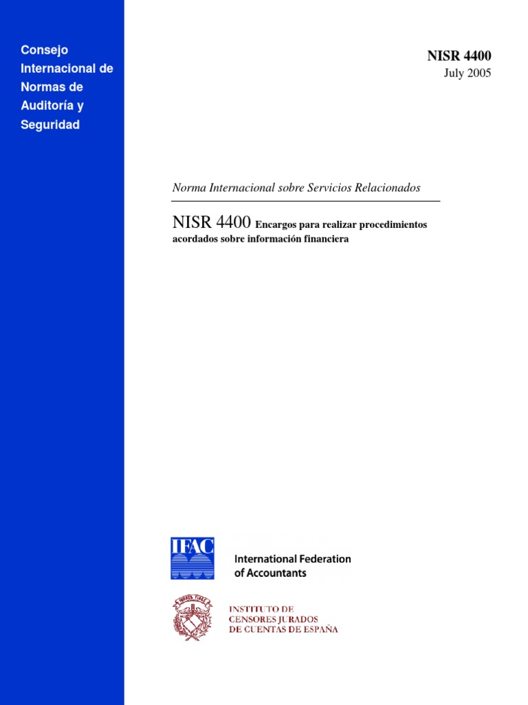 Nisr 4400 | PDF | Contralor | Auditoría