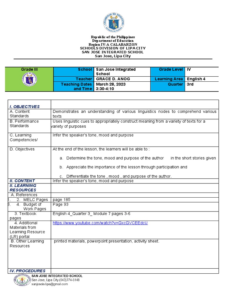 Lesson Plan For Fco q3 English Affixes | PDF