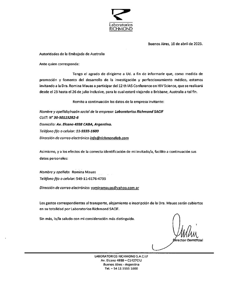 Invitation Letter in Spanish | PDF