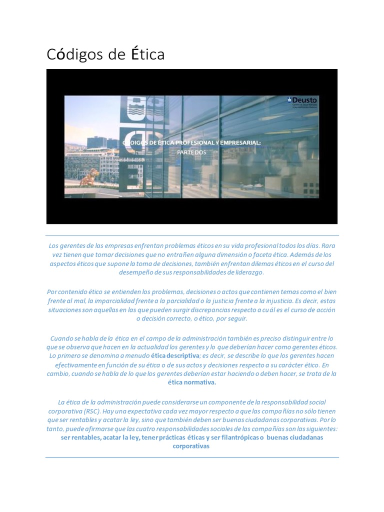 Códigos de Ética | PDF | Sicología | Instituciones sociales
