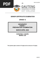 NSC Geography Grade 12 May June 2022 P1 and Memo | PDF