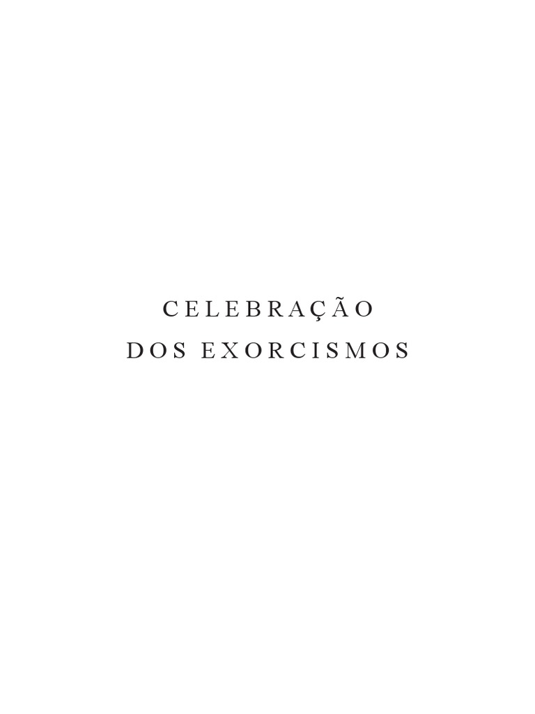 Ritual Romano de Exorcismos | PDF | Crença e doutrina religiosa