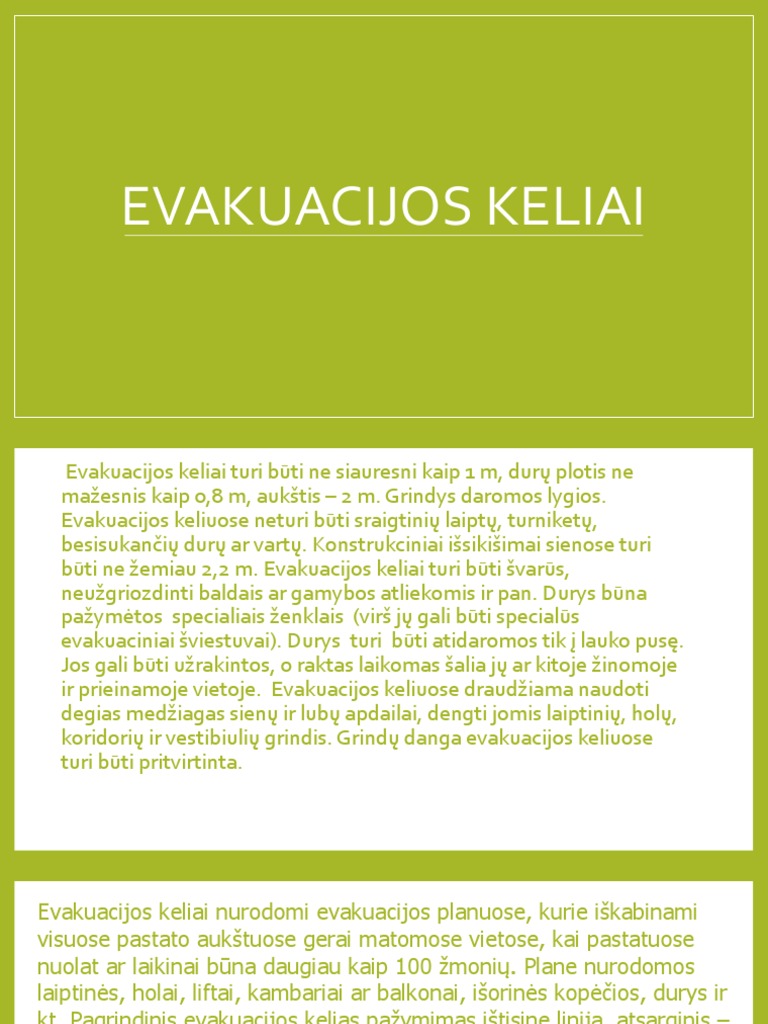 Evakuacijos Keliai | PDF