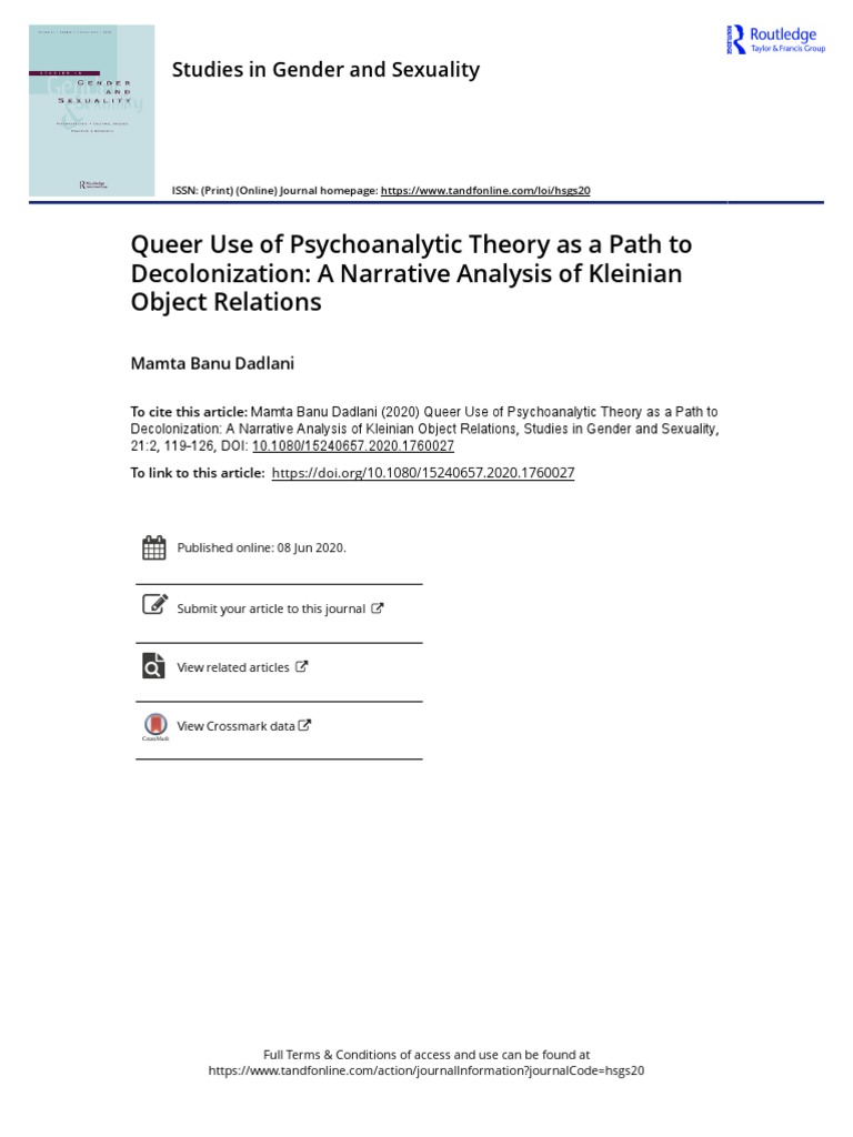 Queer Psychoanalysis and Decolonization | PDF | Psychology