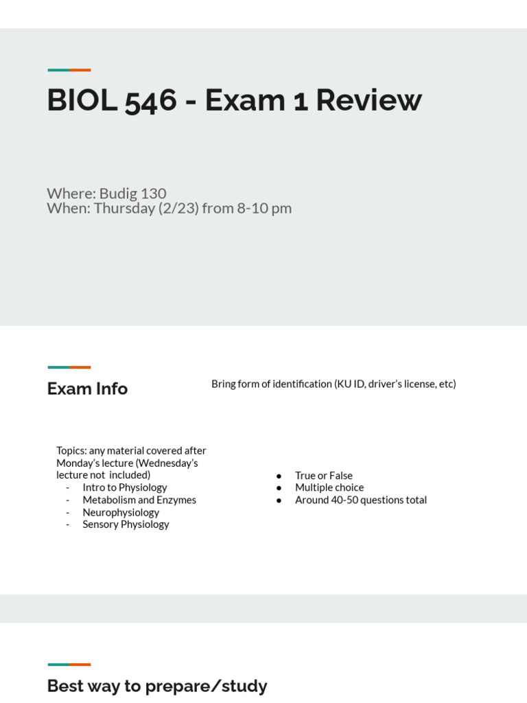 Biol 546 Exam 1 Review Pdf Chemical Synapse Adenosine Triphosphate