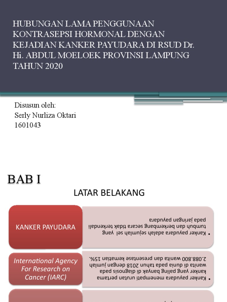 Hubungan Lama Penggunaan Kontrasepsi Hormonal Dengan Kejadian Kanker | PDF | Sains & Matematika