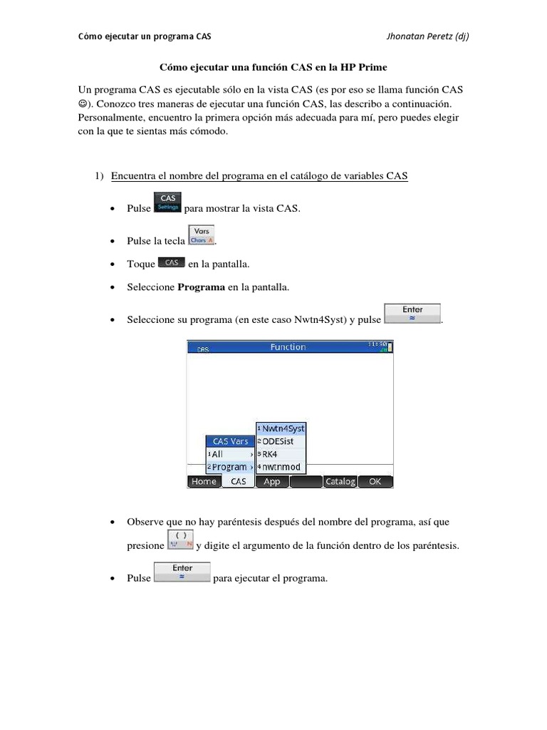 Cómo Ejecutar Una Función CAS | PDF