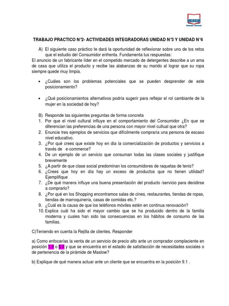 Trabajo Practico N°2-Comportamiento Del Consumidor | PDF ...