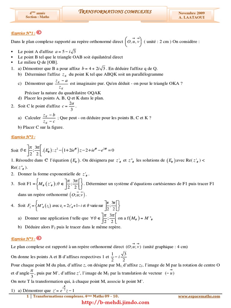 Série Complexe | PDF | Cercle | Angle