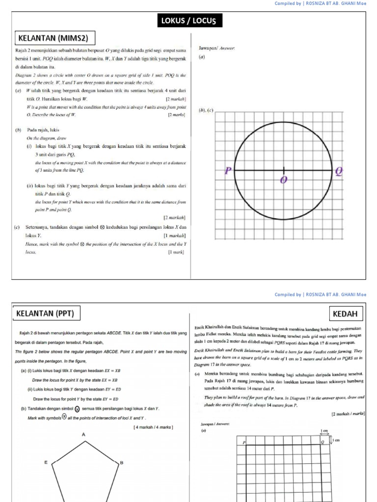 Lokus Matematik oleh Rosniza Bt Ab Ghani | PDF