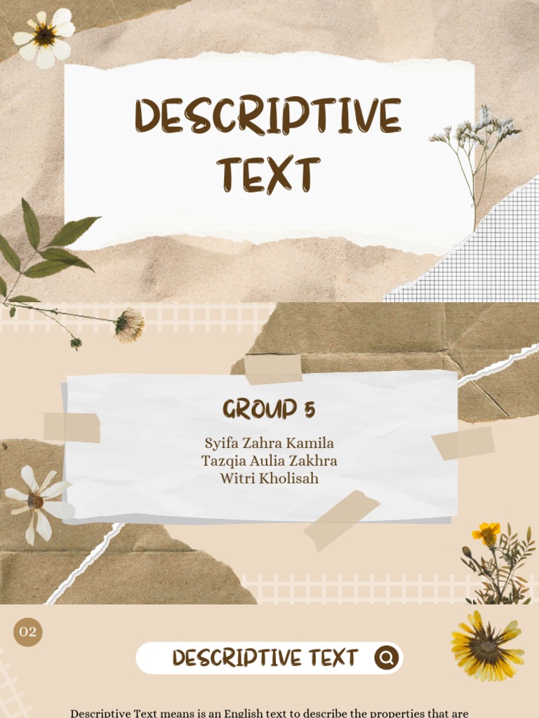 Descriptive Text and Scrapbook Tasks | PDF
