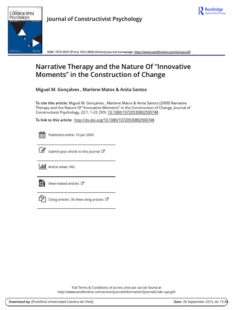 Terapia Narrativa | PDF | Psychotherapy | Narrative