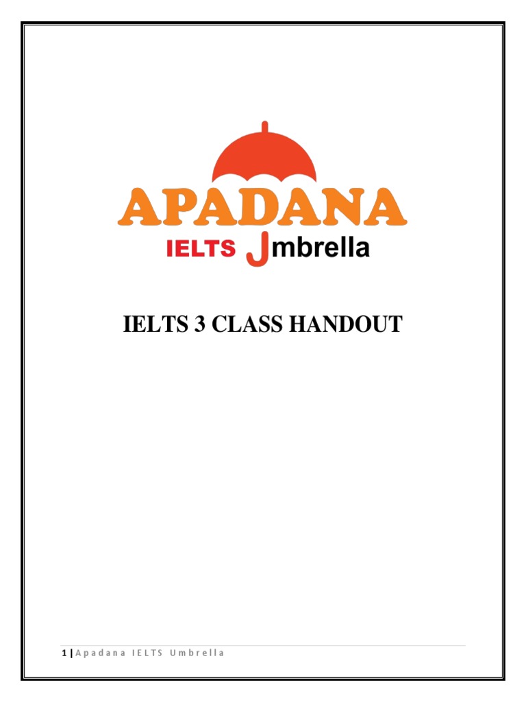 IELTS 3 Class Handout | PDF