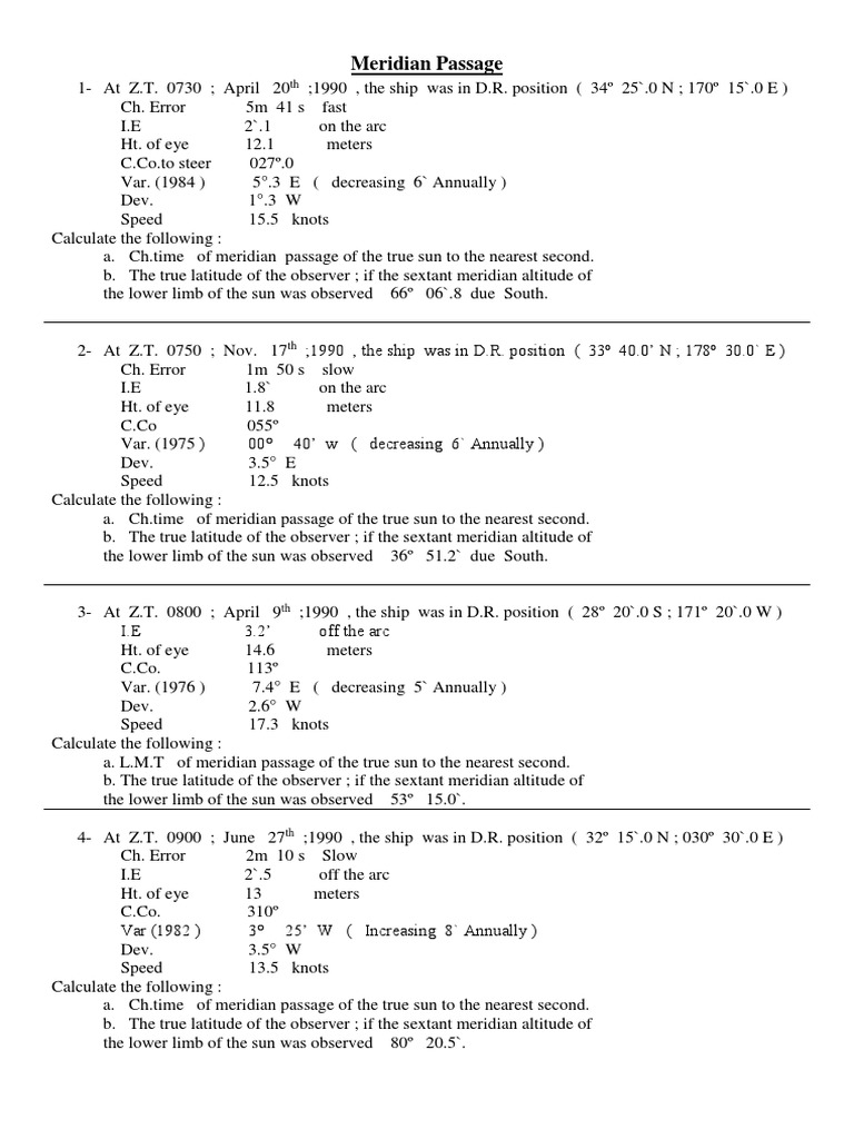 012-Meridian Passage 02 | PDF | Metre | Metrology