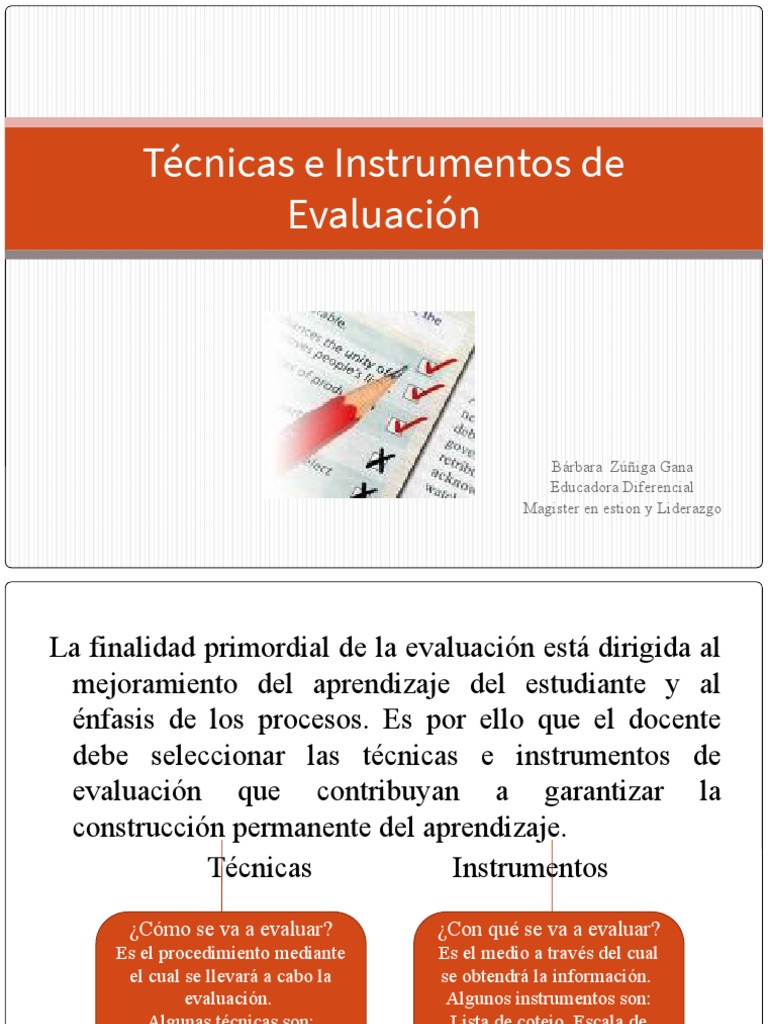 Tecnicas e Instrumentos de Evaluacion | PDF | Evaluación | Comportamiento