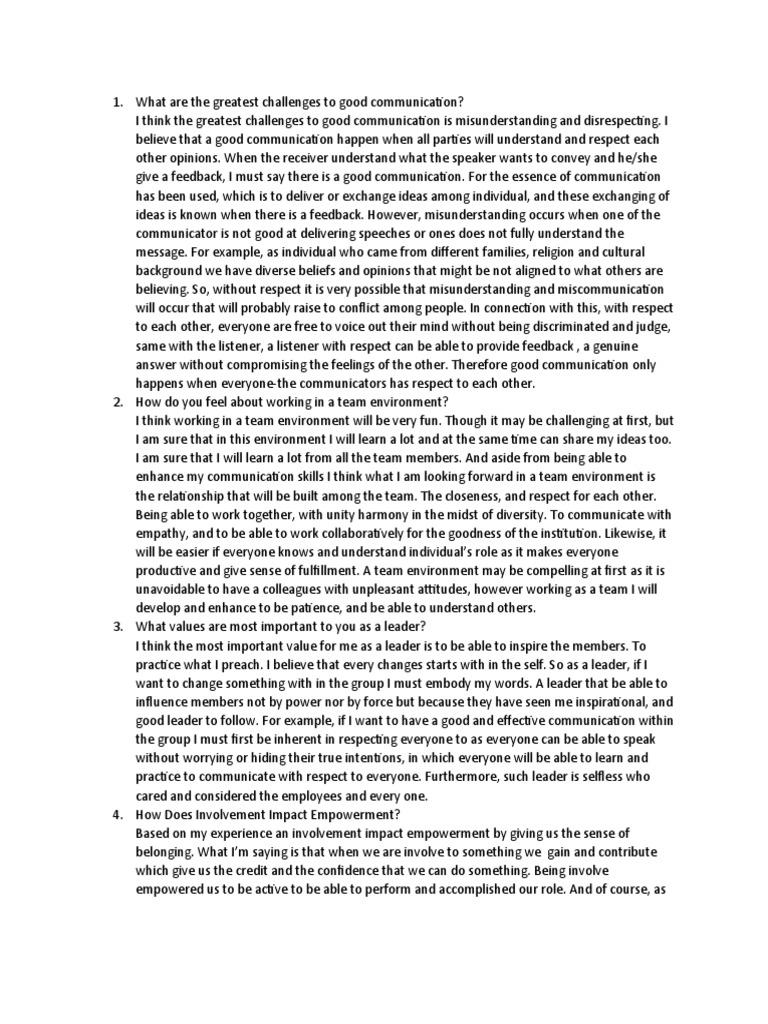 TQM Activity | PDF | Communication | Human Communication