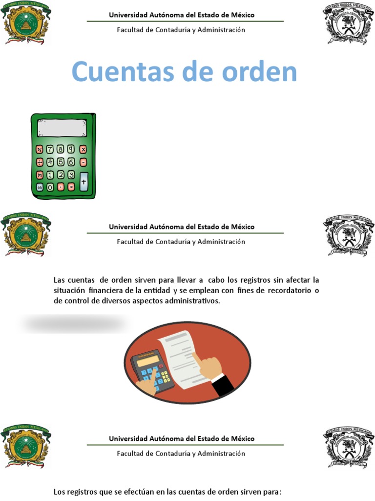 Cuentas de Orden: Clasificación y Registro | PDF | Teneduría de libros ...
