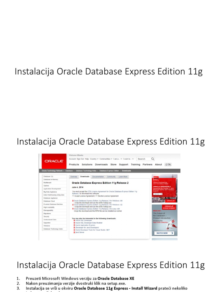 Instalacija Oracle | PDF