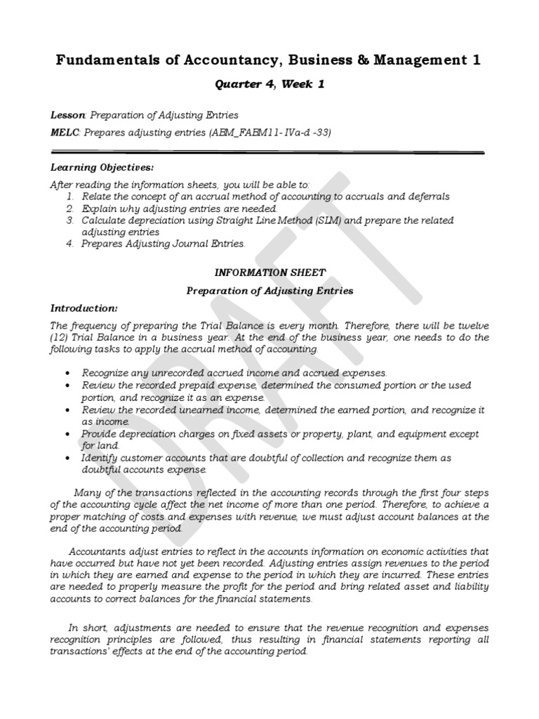 Fundamentals of ABM1 - Q4 - LAS1 DRAFT | PDF