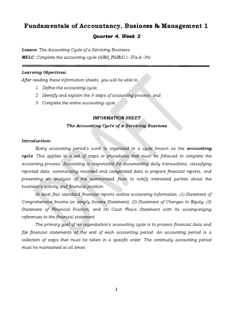 Fundamentals of ABM1 - Q4 - LAS2 DRAFT | PDF