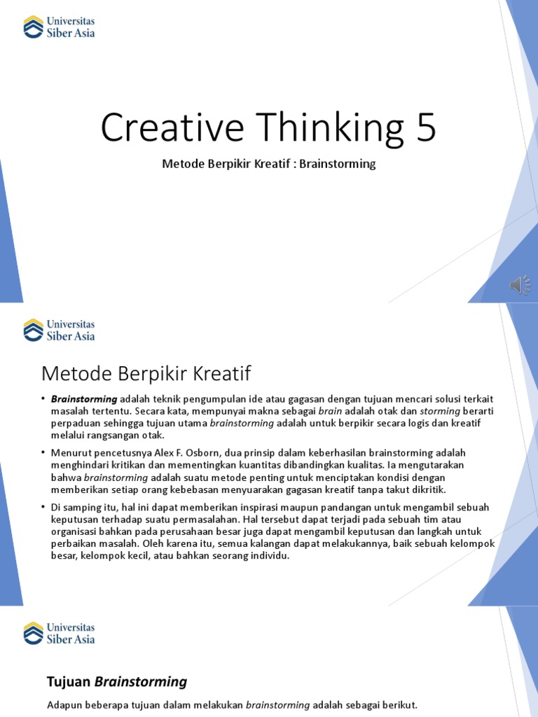 Metode Brainstorming untuk Kreativitas | PDF