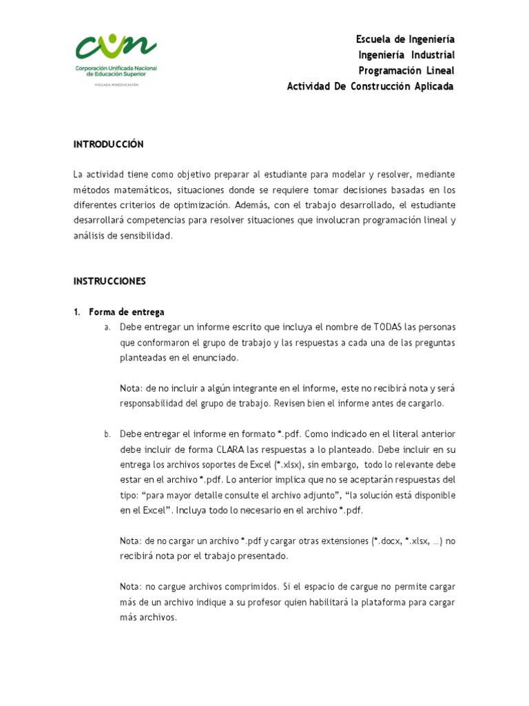 ACA - Programacion - Lineal 2023 Abr-May | PDF | Programación lineal | Presupuesto